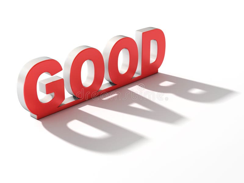 Good Letters Casting Bad Shadow Stock Illustration - Illustration of ...