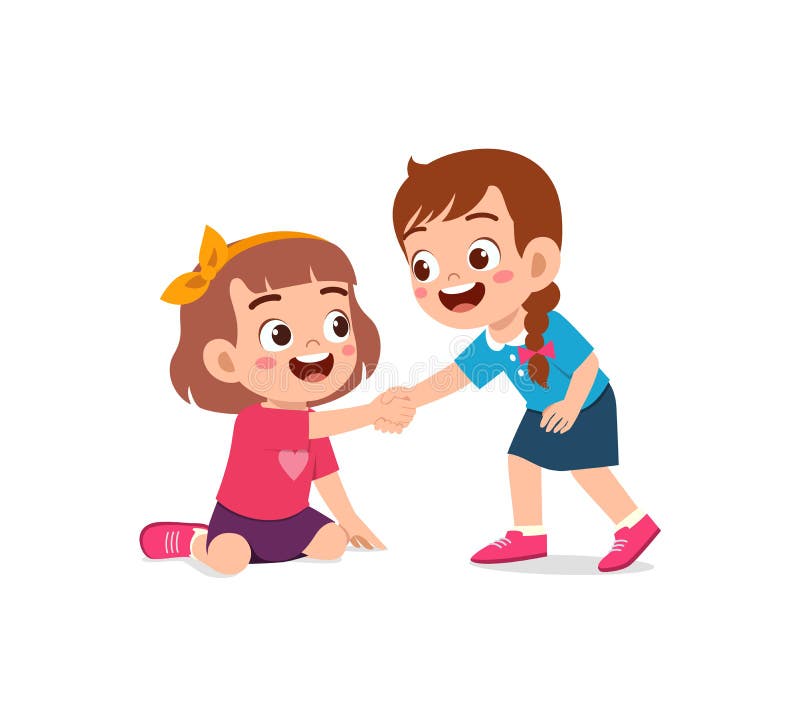 Good Little Kid Helping Friend that Falling on the Floor Stock Vector ... Good Little Kid Helping Friend that Falling on the Floor Stock Vector ...