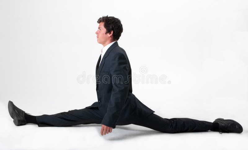 Good-looking Businessman Doing Splits Stock Image - Image of splits ...