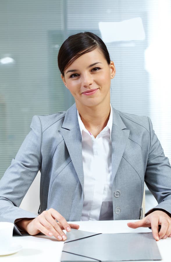 Good-looking employer stock photo. Image of businesswoman - 25443820
