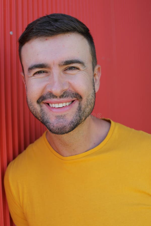 Good Looking Man with a Beard Stock Image - Image of casual, smile ...