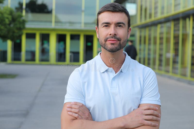 A Good Looking Man with Copy Space Stock Image - Image of executive ...