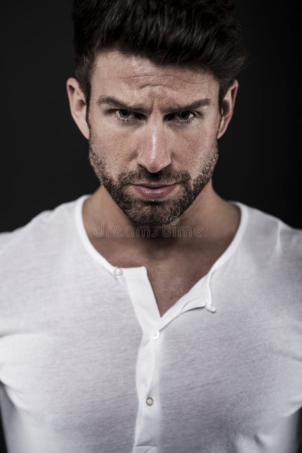Good looking man stock image. Image of frowning, handsome - 48710379