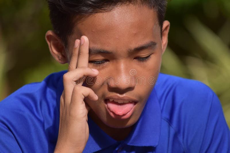 Good Looking Minority Boy Poor Health Stock Photo - Image of ...