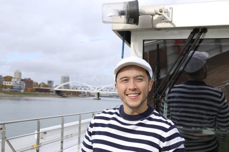 Good Looking Seaman in Ship Stock Image - Image of sailing, fashion ...