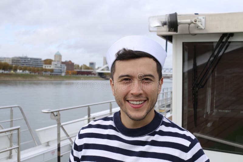 Good Looking Seaman in Ship Stock Photo - Image of happy, occupation ...