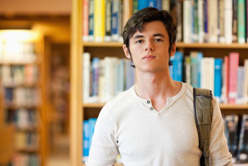 Good Looking Student Standing Up Stock Photo - Image of cute, posing ...