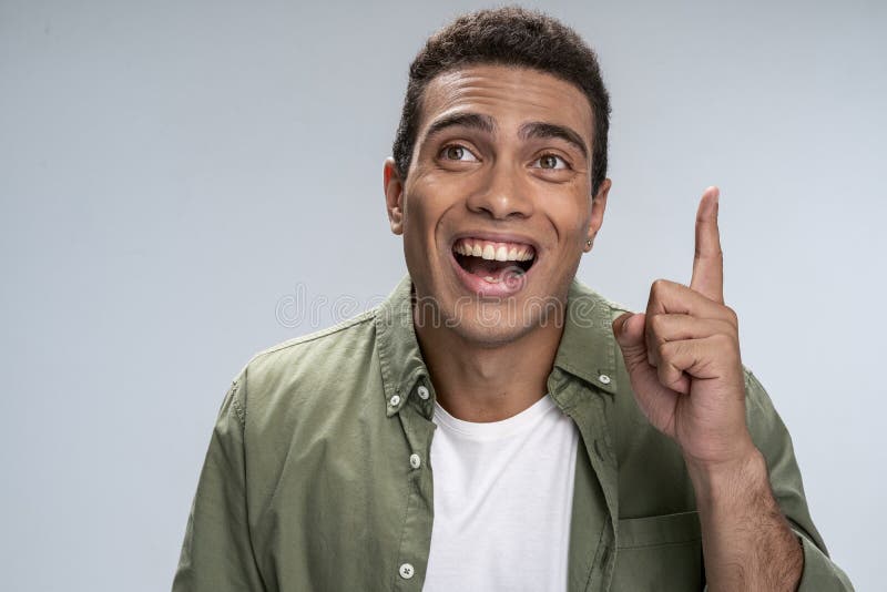 Happy Man Finding Solution of His Problem Stock Photo - Image of young ...