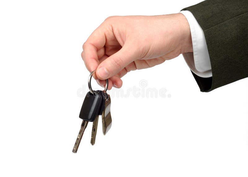 Businessman hand with keys stock image. Image of holding - 8782201