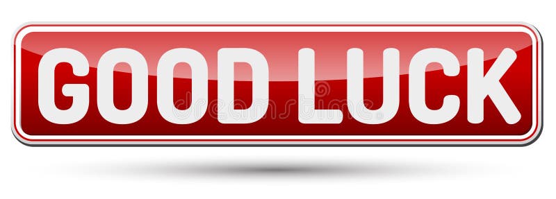 GOOD LUCK - Abstract Beautiful Button with Text. Stock Vector ...