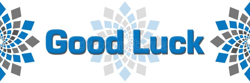 Good Luck Blue Grey Square Elements Stock Illustration - Illustration ...