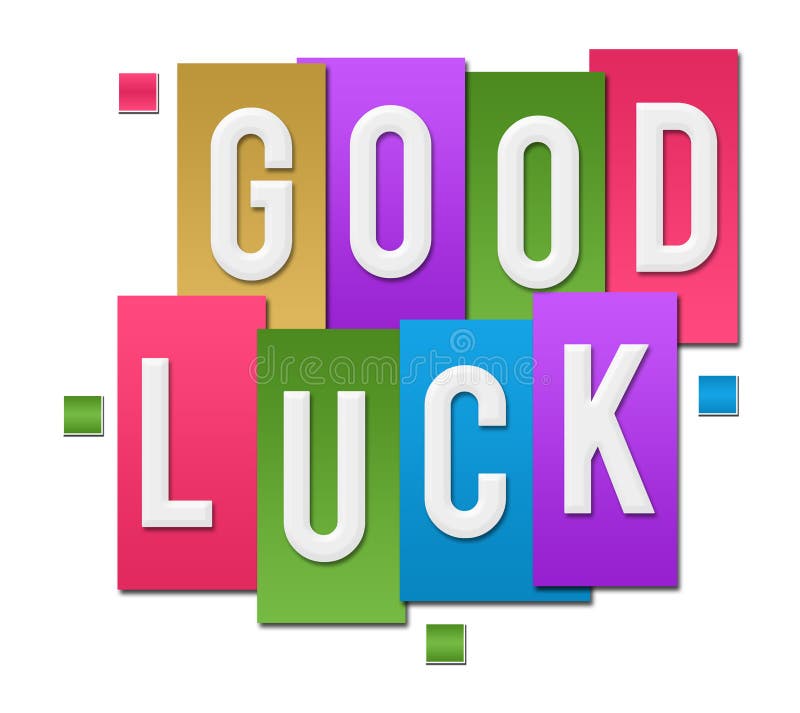 Good Luck Black Abstract Colorful Banner Stock Illustration ...