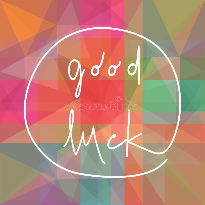 Colorful Good Luck Background Stock Illustration - Illustration of ...