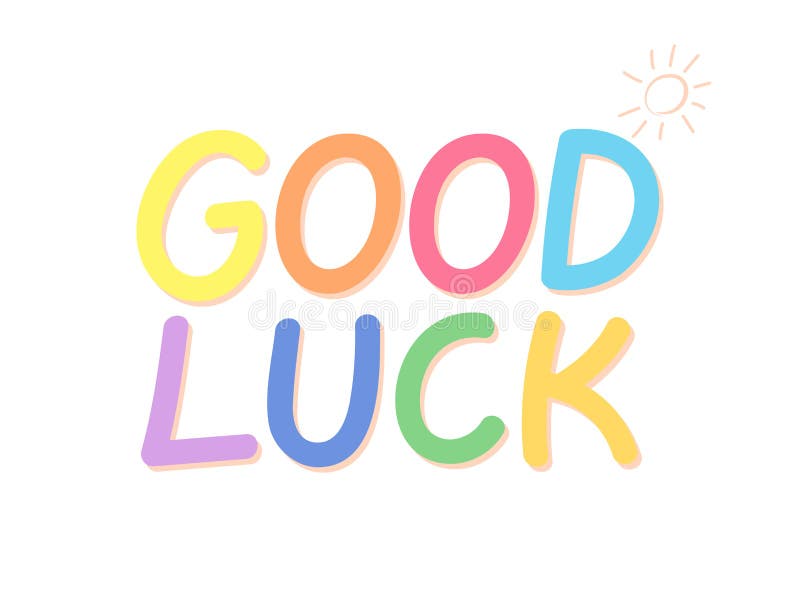 GOOD LUCK, Handwritten Lettering Vector Stock Vector - Illustration of ...