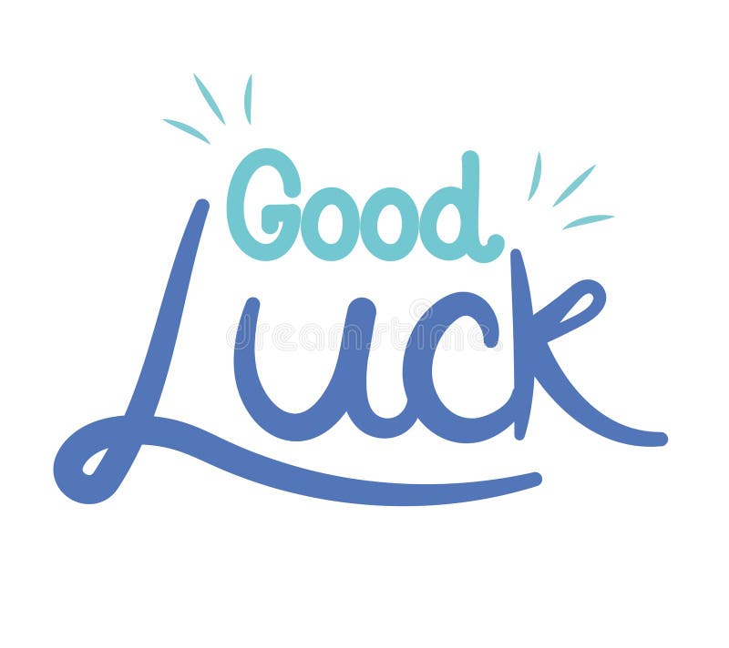 Good luck script stock vector. Illustration of luck - 238743335