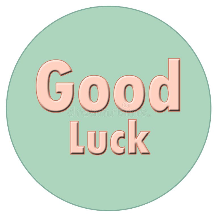 Good Luck Text in a Circle. Stock Illustration - Illustration of lucky ...