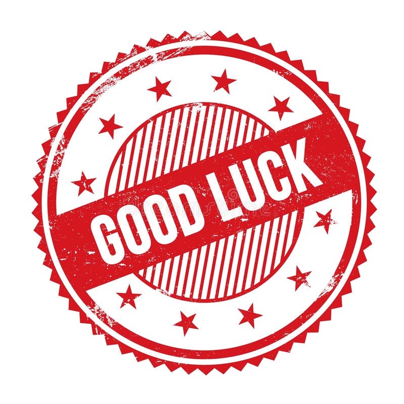 GOOD LUCK Text Written on Red Grungy Round Stamp Stock Illustration ...