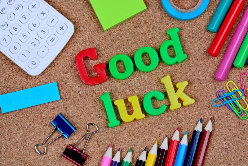 Good Luck Words Cork Stock Photos - Free & Royalty-Free Stock Photos ...