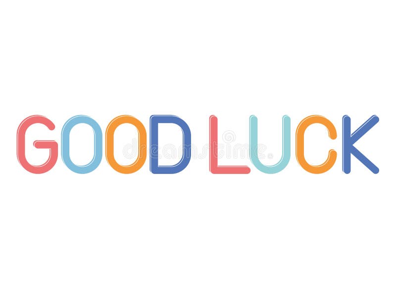 Good luck words stock vector. Illustration of isolated - 238742495