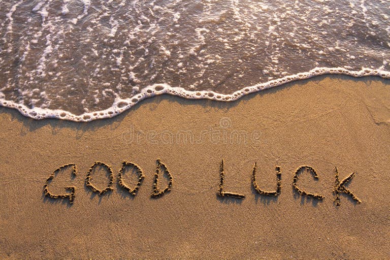 Good luck stock photo. Image of greetings, beach, help - 31454720