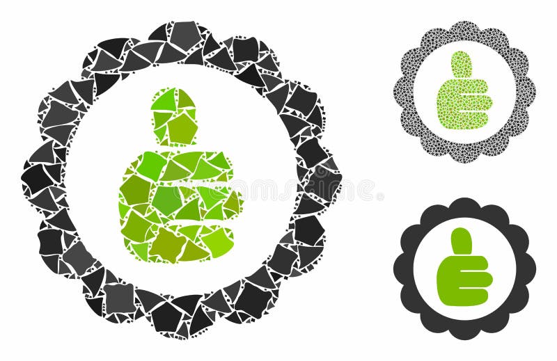 Good Mark Mosaic Icon of Rough Parts Stock Vector - Illustration of ...