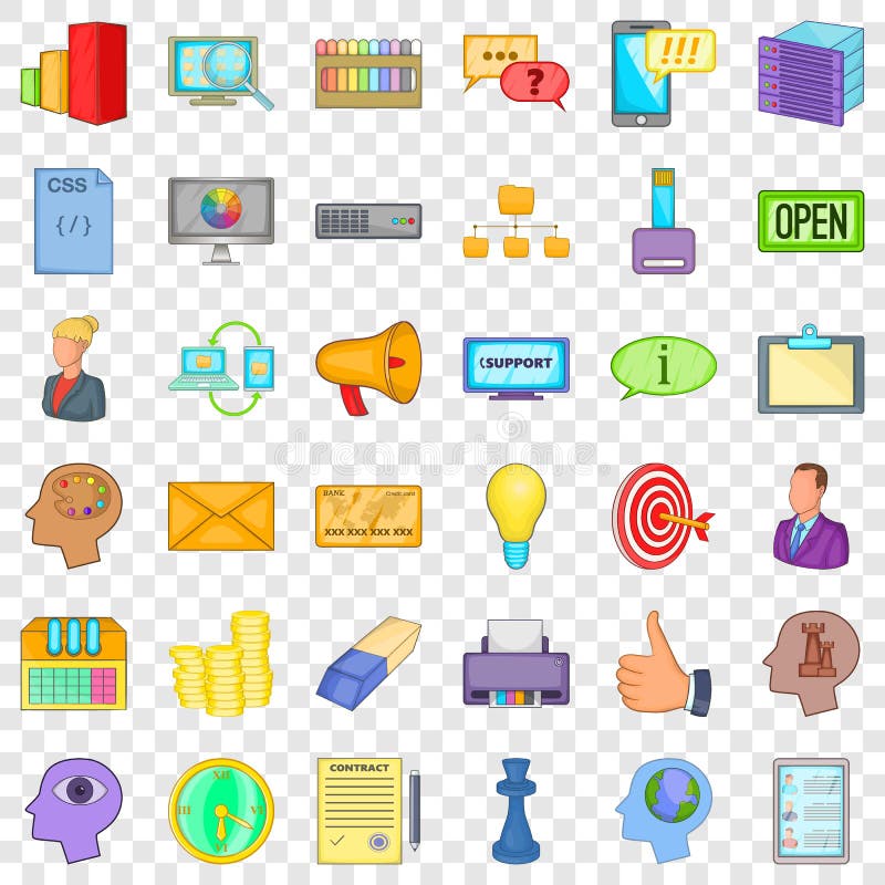 Good Marketing Icons Set, Cartoon Style Stock Vector - Illustration of ...