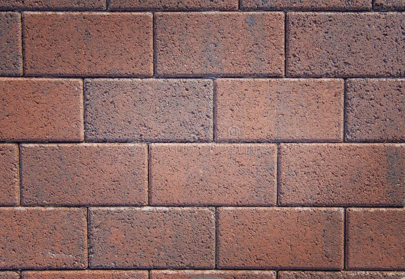 Good Masonry of Short Rectangular Blocks, Red Background Stock Image ...