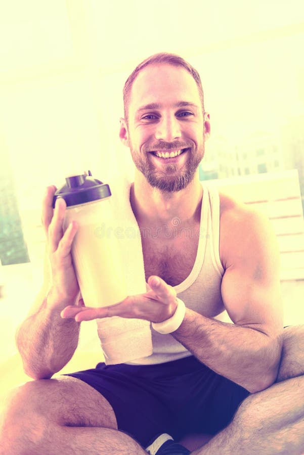 Joyful Man Smiling in Front of the Camera Stock Photo - Image of health ...