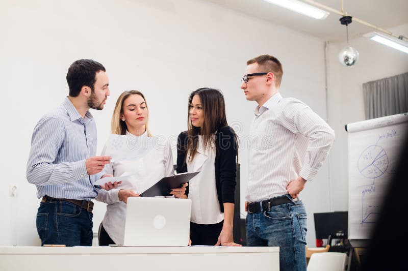 Good Mood Never Leaves Them Even at Work Stock Image - Image of female ...