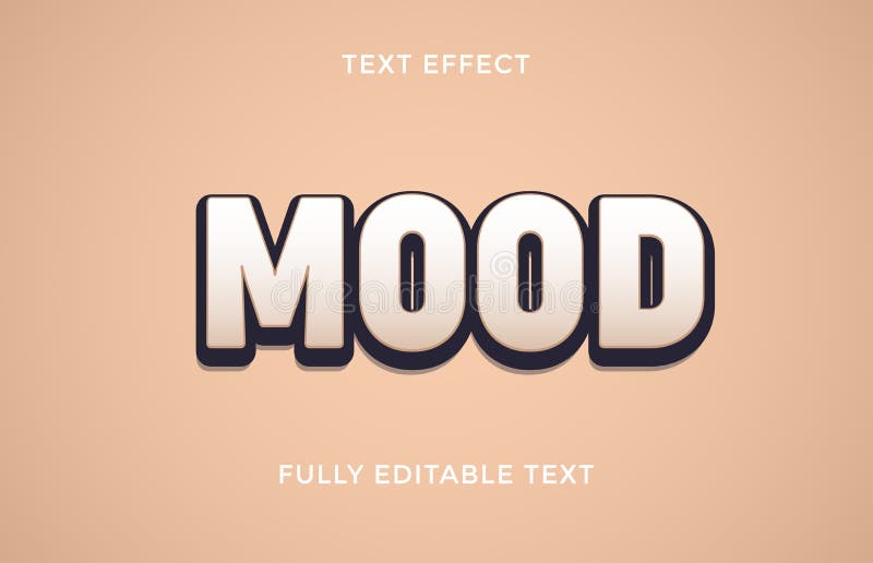 GOOD MOOD Text Effect Design Stock Vector - Illustration of ...