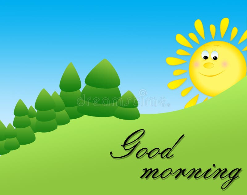 Cute Starfish Yawns. Good Morning Card. Flat Style Stock Vector ...