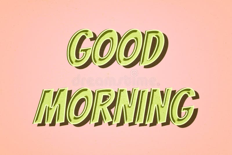 Good Morning Comic Retro Lettering Illustration Stock Illustration ...