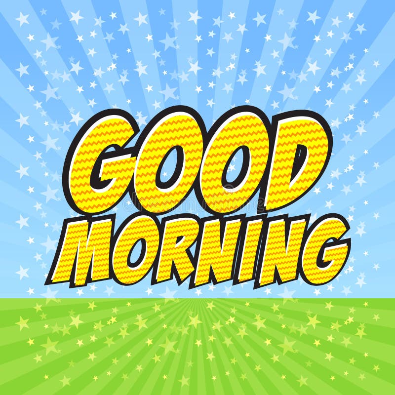 Good Morning Comic Speech Bubble, Cartoon. Stock Vector - Illustration ...