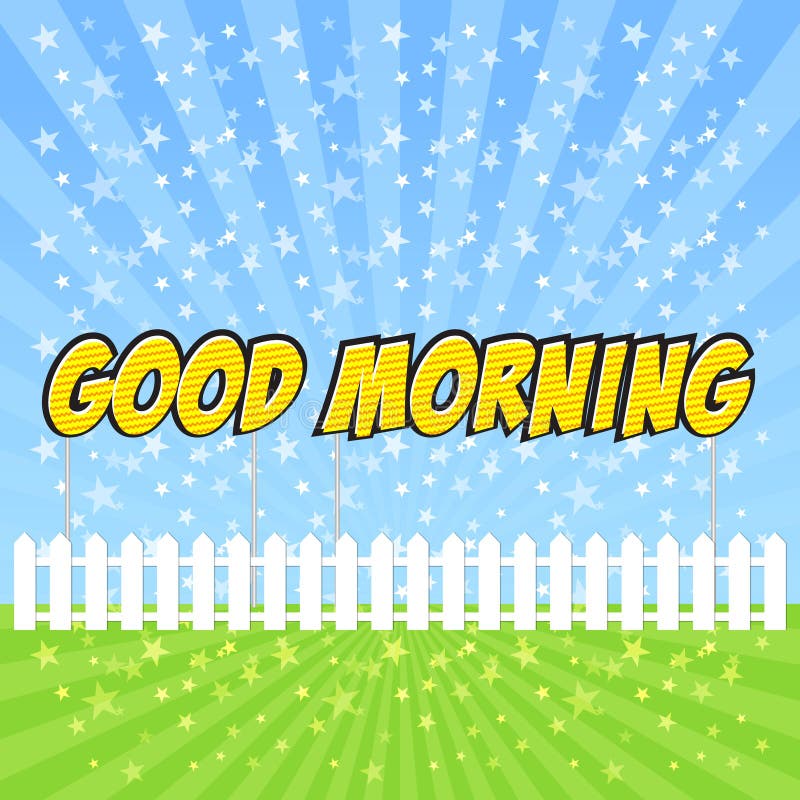 Good Morning Comic Speech Bubble, Cartoon. Stock Vector - Illustration ...