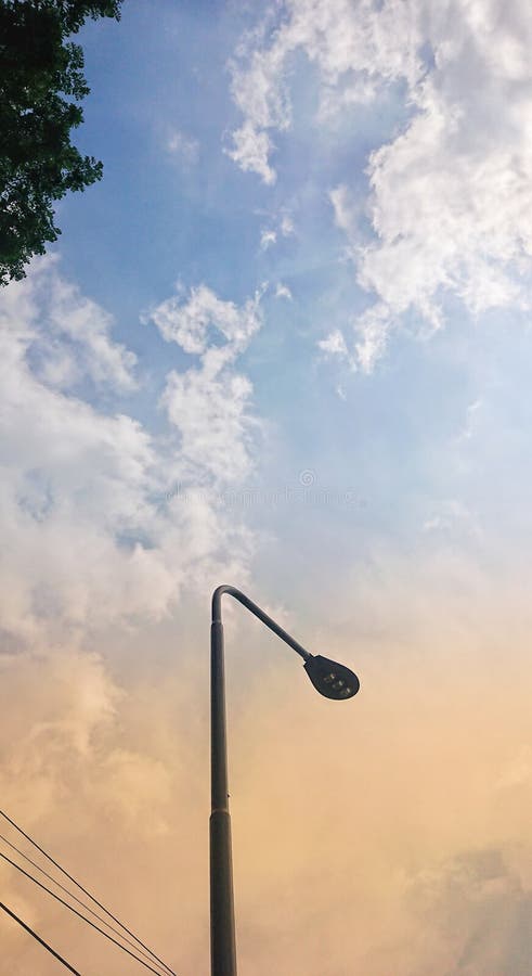 Good Morning with the Dimming of the Street Lights Stock Image - Image ...
