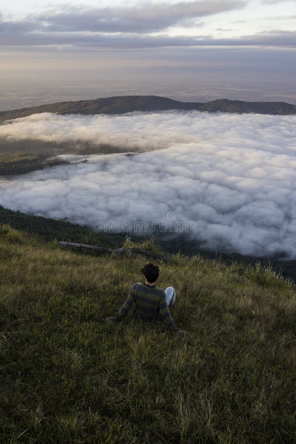 Good morning fog mountain stock photo. Image of wind - 255318956