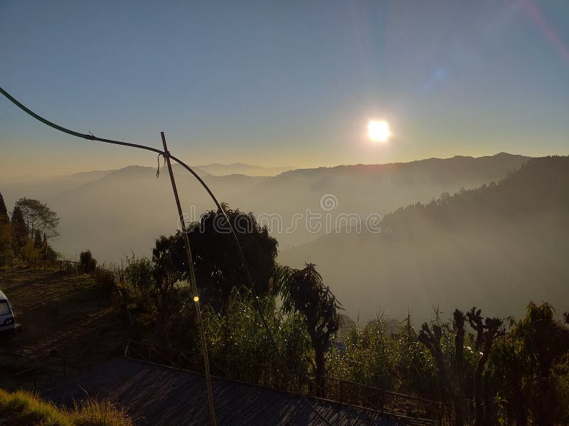 Good Morning Himalayan Hills Sunrise Stock Photo - Image of good ...