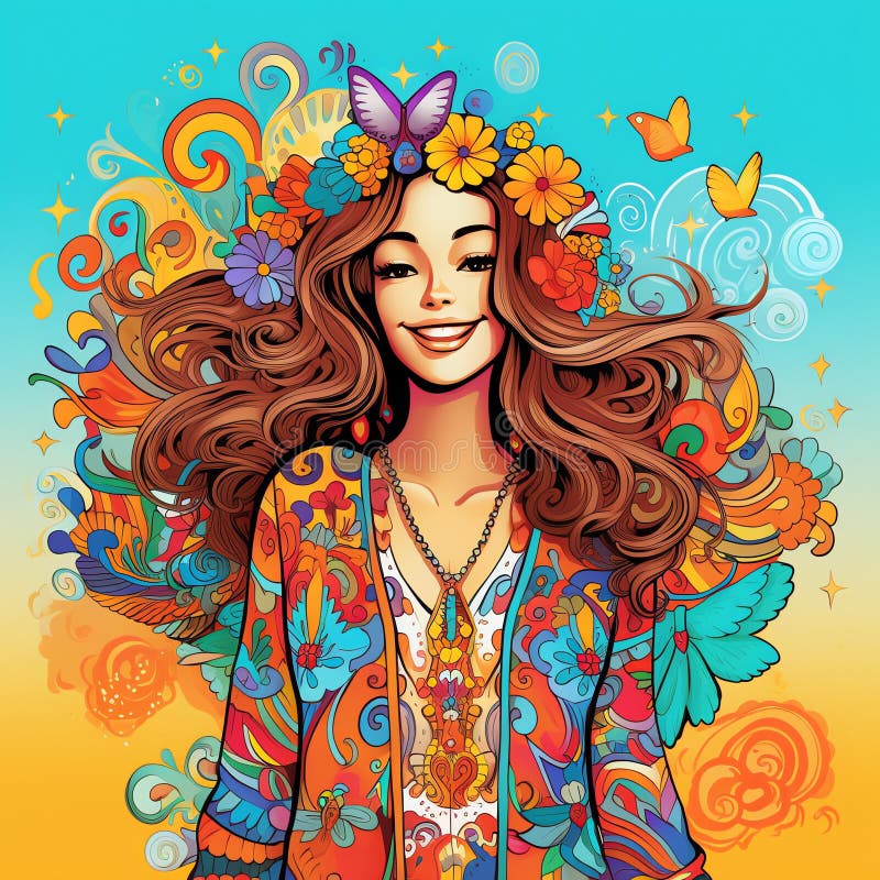 Good Morning Hippie Style Routine Life Style Stock Illustration ...