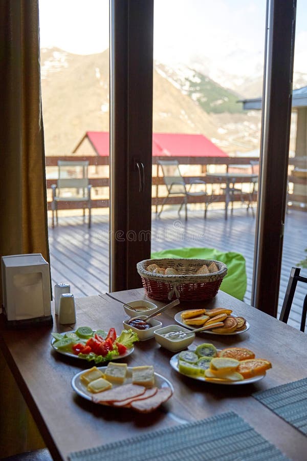 Good Morning at the Hotel. Breakfast of Various Dishes To Choose from ...