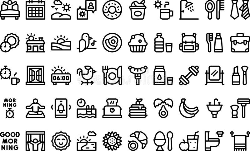 Good Morning Icons High-Quality Vector Icons Collection with Editable ...
