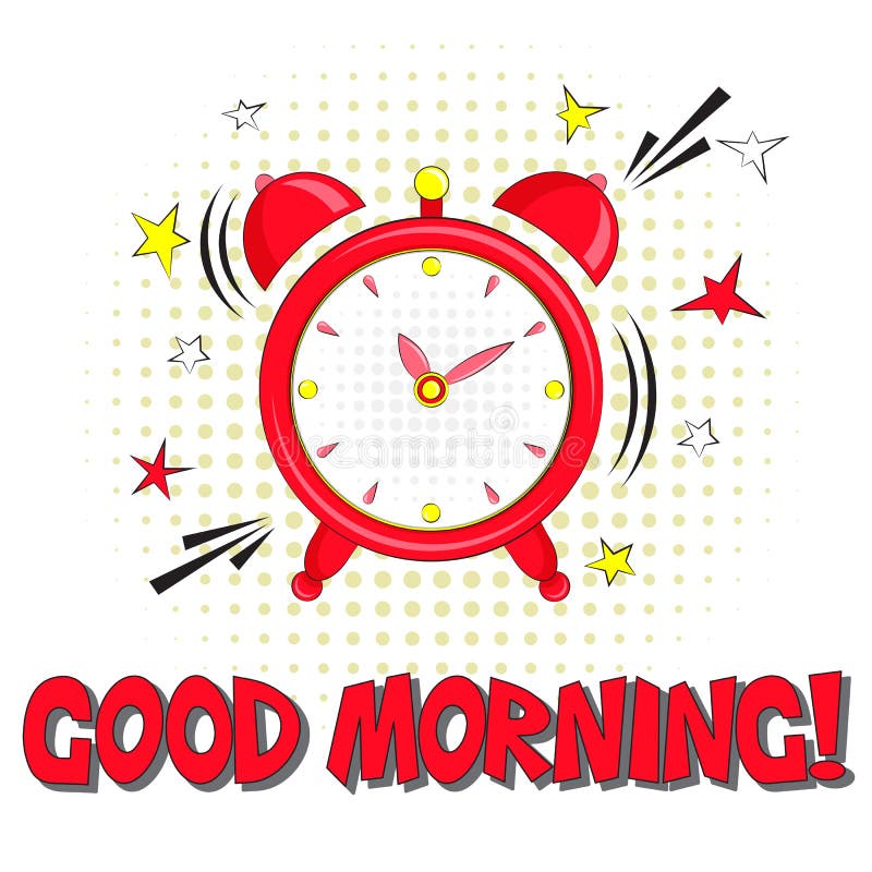 Alarm! Lettering with Alarm Clock Stock Vector - Illustration of ...