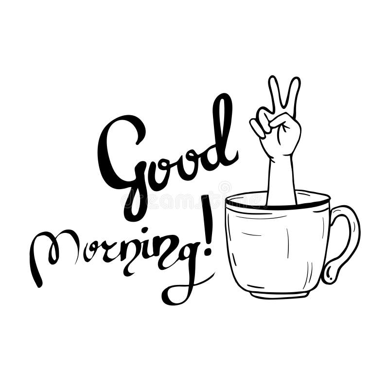 Good Morning. Lettering for Poster Stock Vector - Illustration of ...