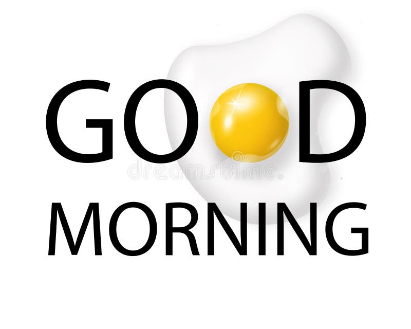 Good Morning. Lettering with Realistic Scrambled Eggs .EPS 10. Stock ...