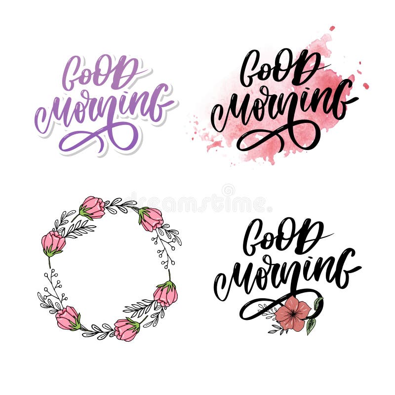 Good Morning Word Black Background Stock Illustrations – 753 Good ...