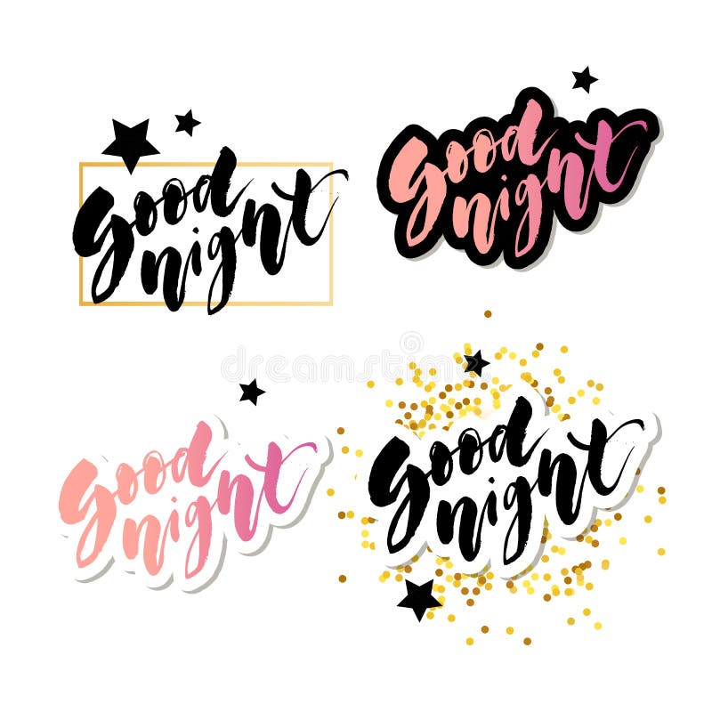 Good Morning Lettering Text Vector Illustration Calligraphy Stock ...