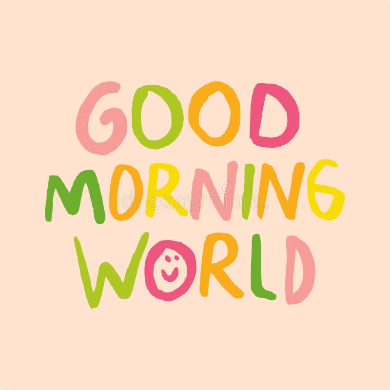 Good Morning Lettering Text. Vector Illustration. Stock Vector ...