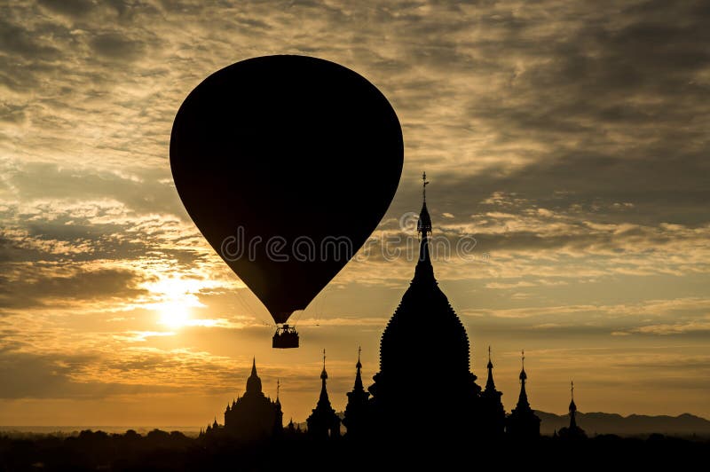 Good Morning In Myanmar Bagan Stock Photo - Image of high, front: 103663334