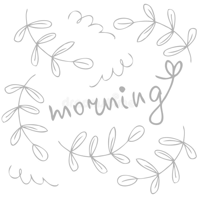 Good Morning Pattern. Hand Drawn Vector Illustration Stock Vector ...
