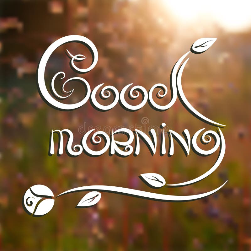 Good Morning, Romantic Poster Stock Vector - Illustration of decoration ...