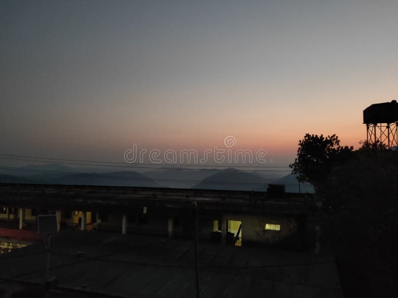 Good morning sky view 12 stock image. Image of hill - 170874455